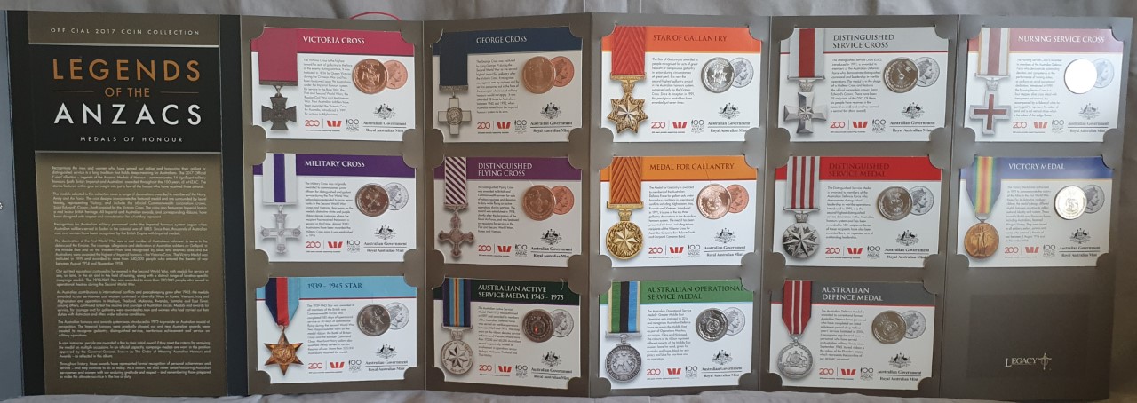 Legends Of The ANZACS Official 2017 Coin Collection – ADF Memorabilia