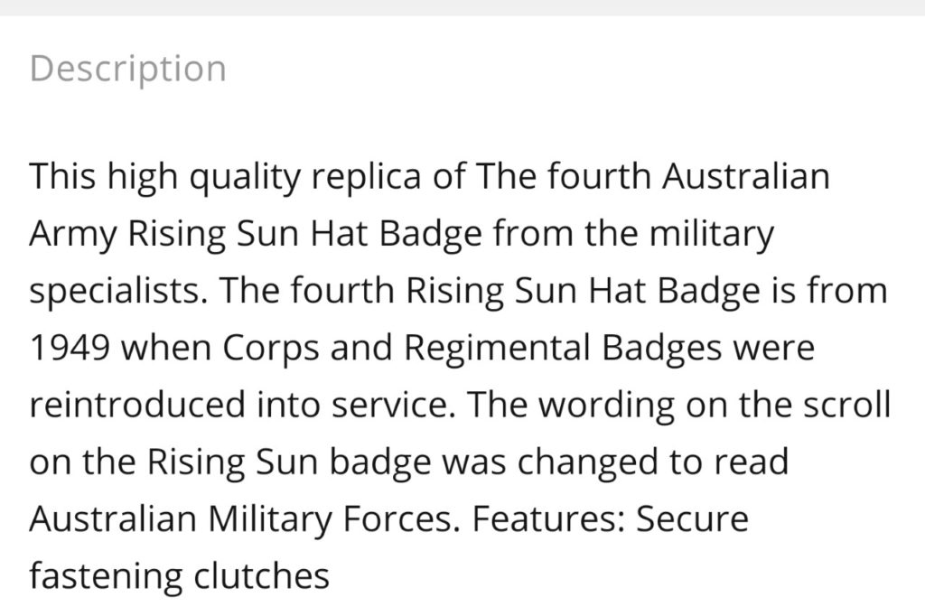 Rising Sun 4th Edition – ADF Memorabilia