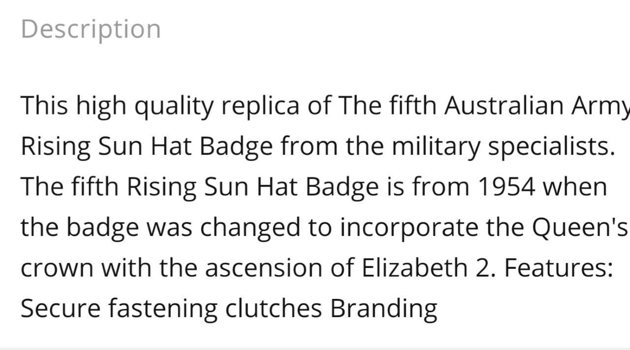 Rising Sun 5th Edition – ADF Memorabilia