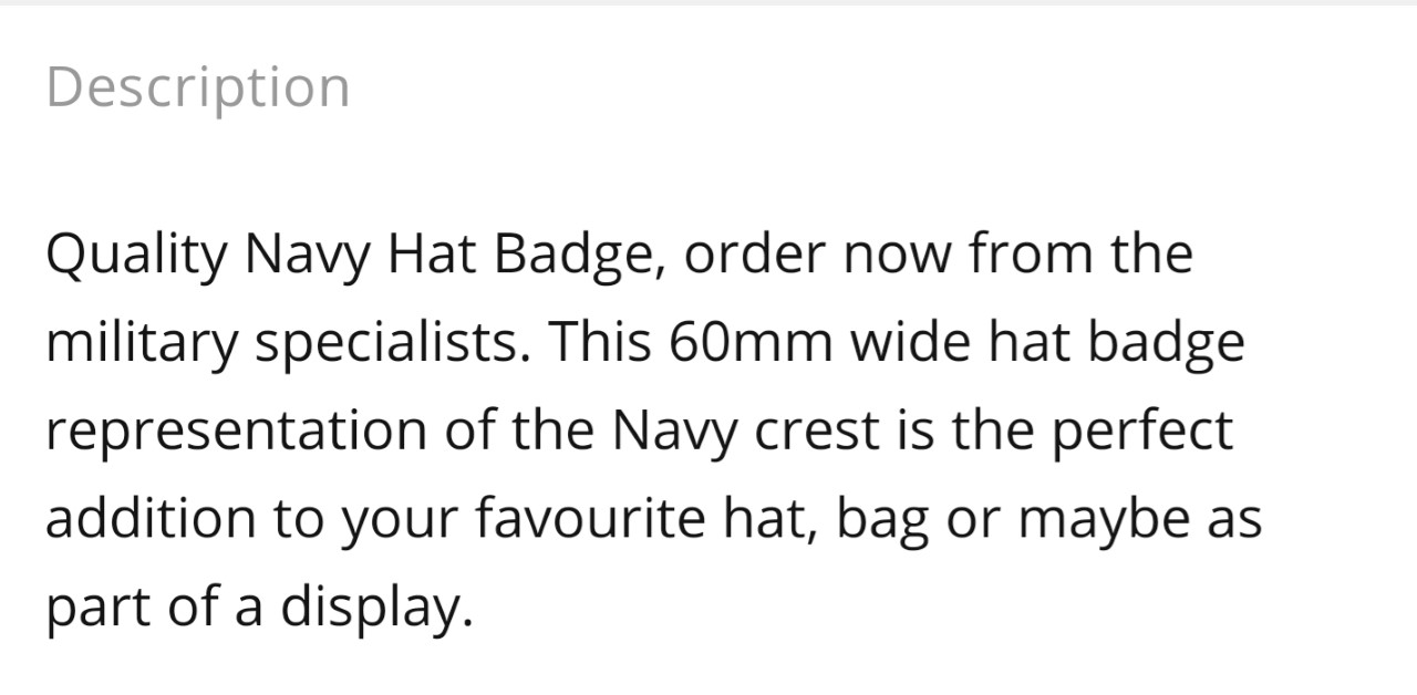 Navy Hat Badge – ADF Memorabilia