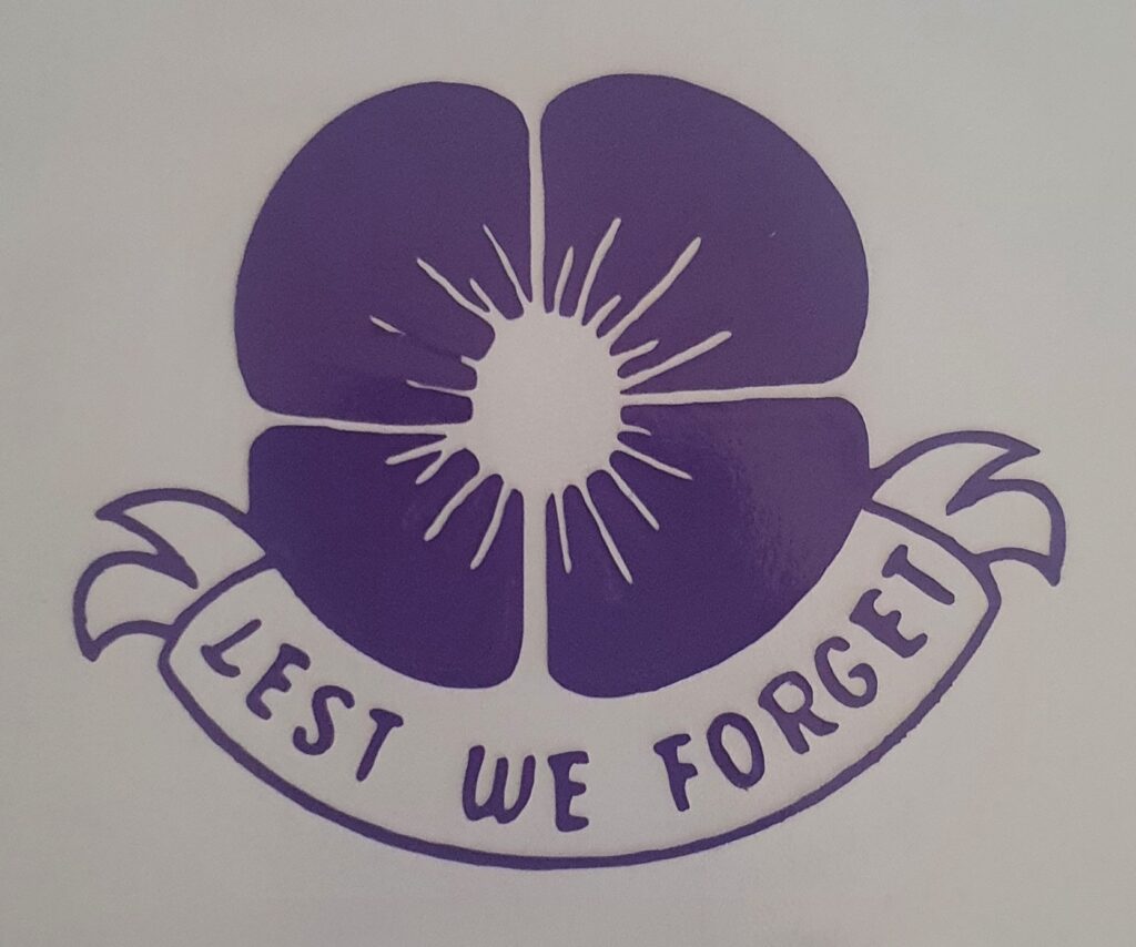 Lest We Forget Purple Poppy – ADF Memorabilia