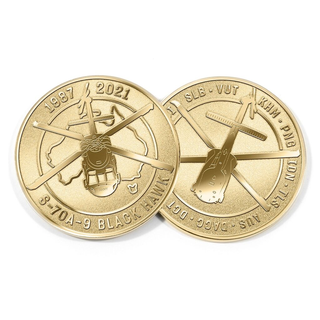 Black Hawk End of Service Gold Medallion – ADF Memorabilia