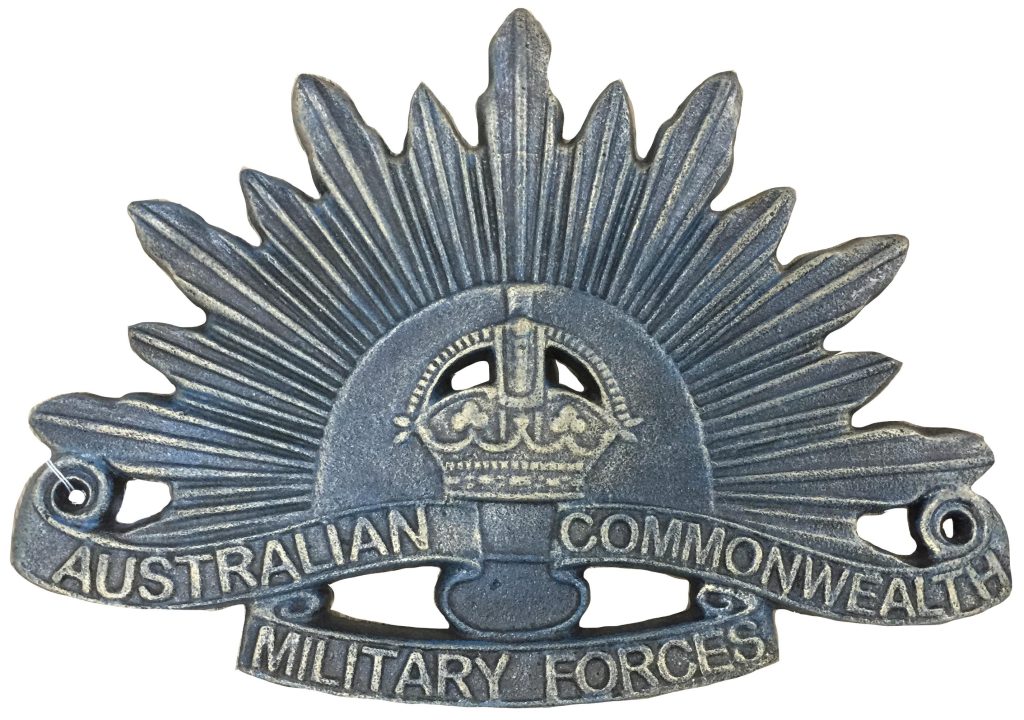 Australian Commonwealth Military Forces Cast Iron Plaque – ADF Memorabilia